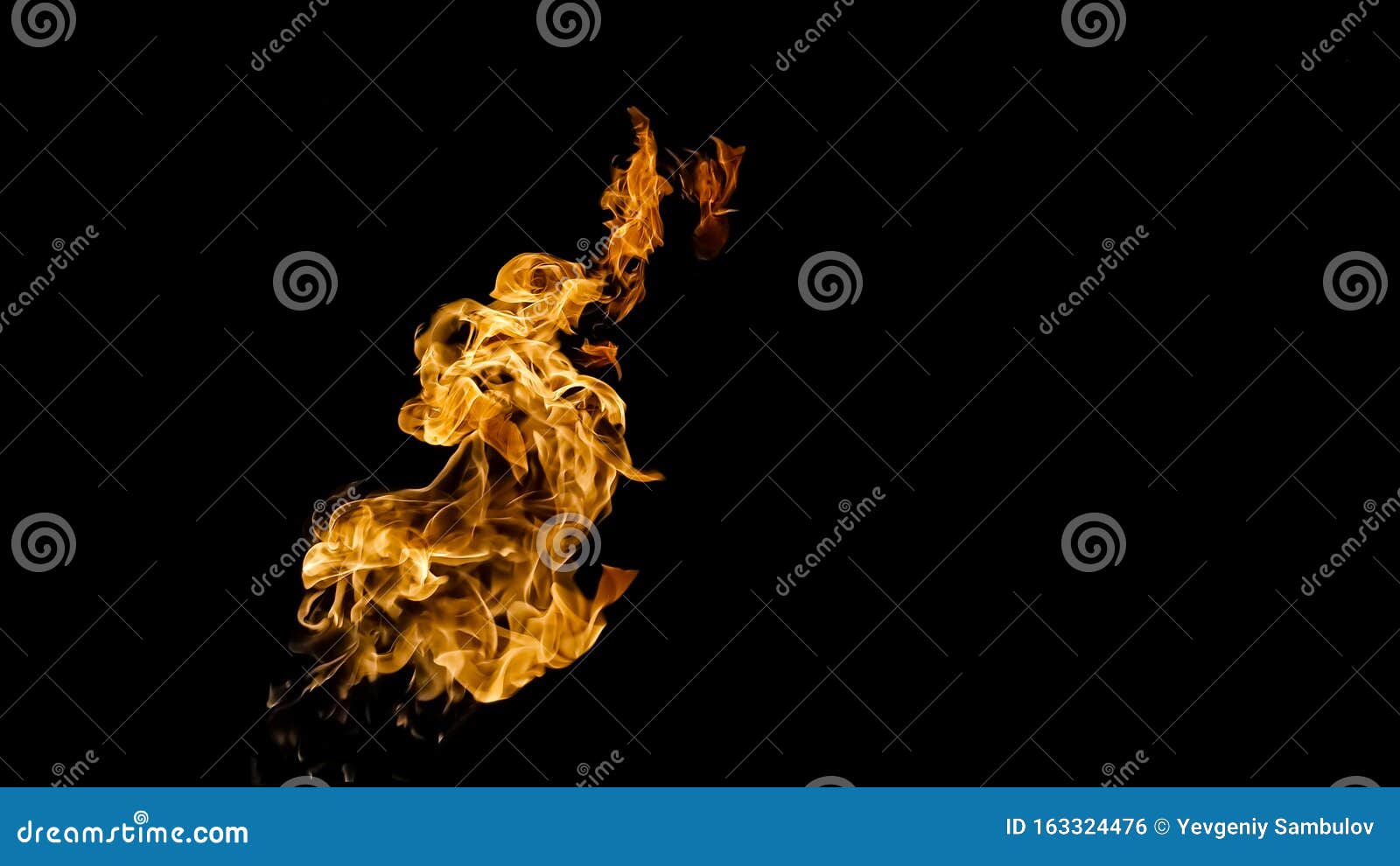 Fire Flames On Black Background. Fire On Black Background Isolated ...