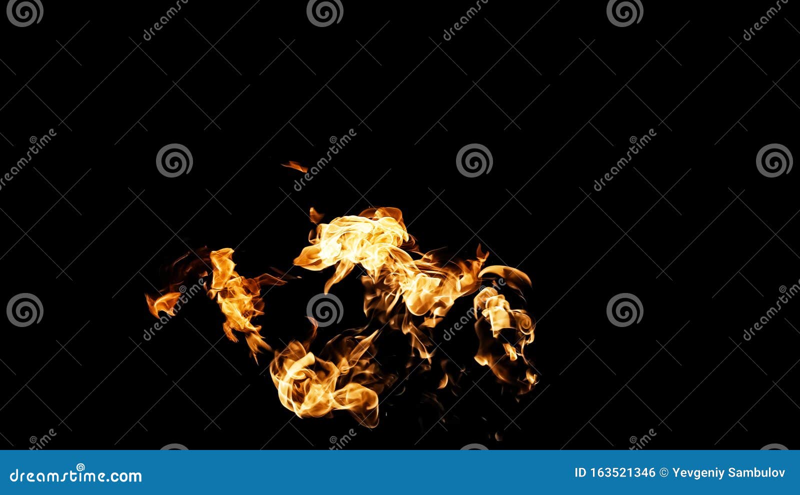 Fire Flames on Black Background. Fire on Black Background Isolated ...