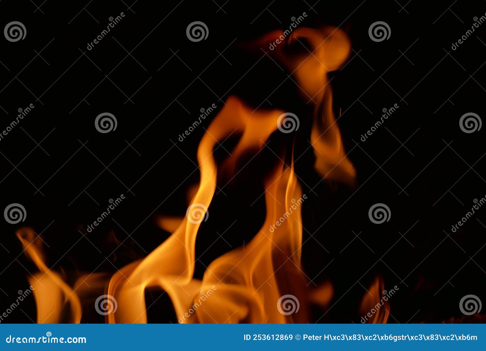 Fire flames on black stock image. Image of burning, black - 253612869