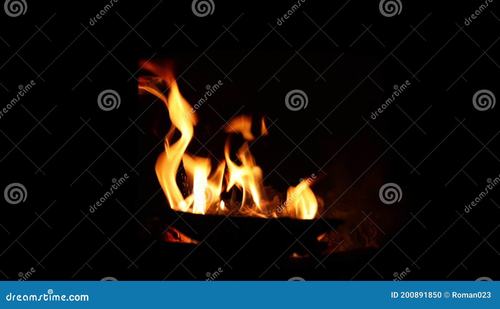 Fire Flames Burning, Ablaze at Night Stock Footage - Video of ...