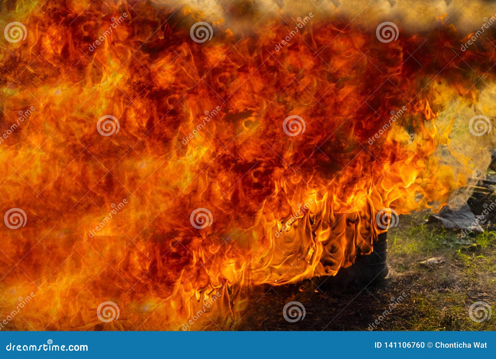 Fire Flames Burning Tire Red Hot Stock Photo - Image of environment ...