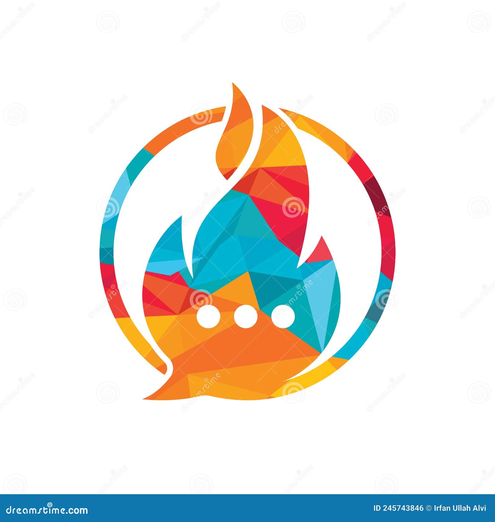 Hot Talk Vector Logo Design. Fire Chat Icon Logo Design Concept. Stock ...