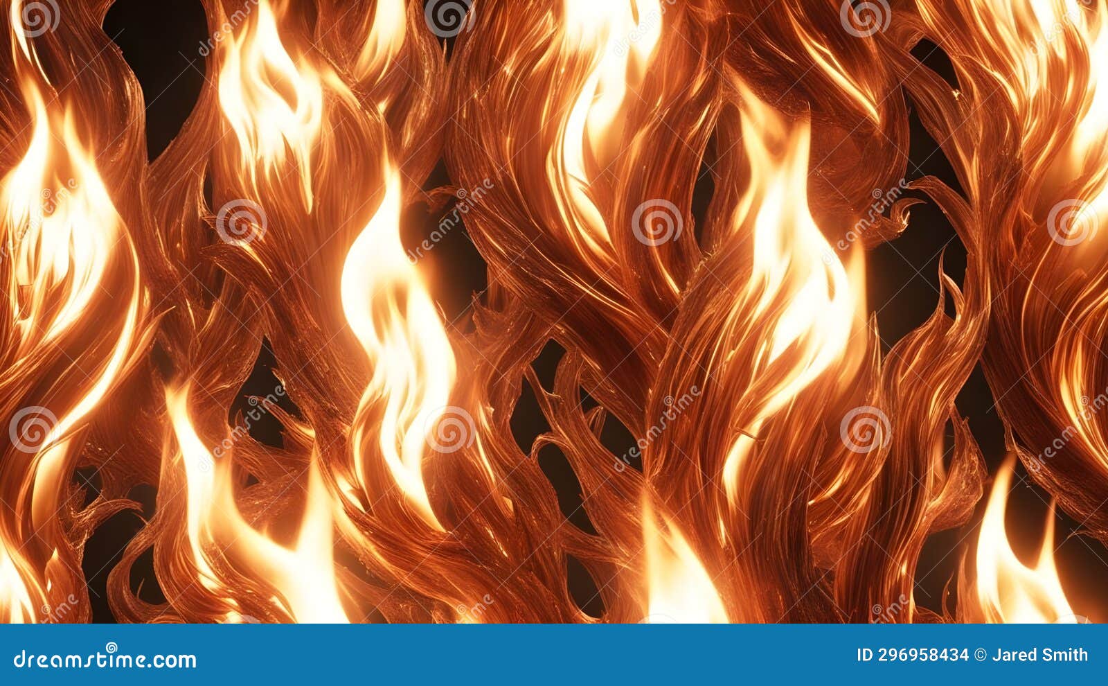 Fire and Flames a Close Up of Bright Orange Flames Burning Fiercely ...