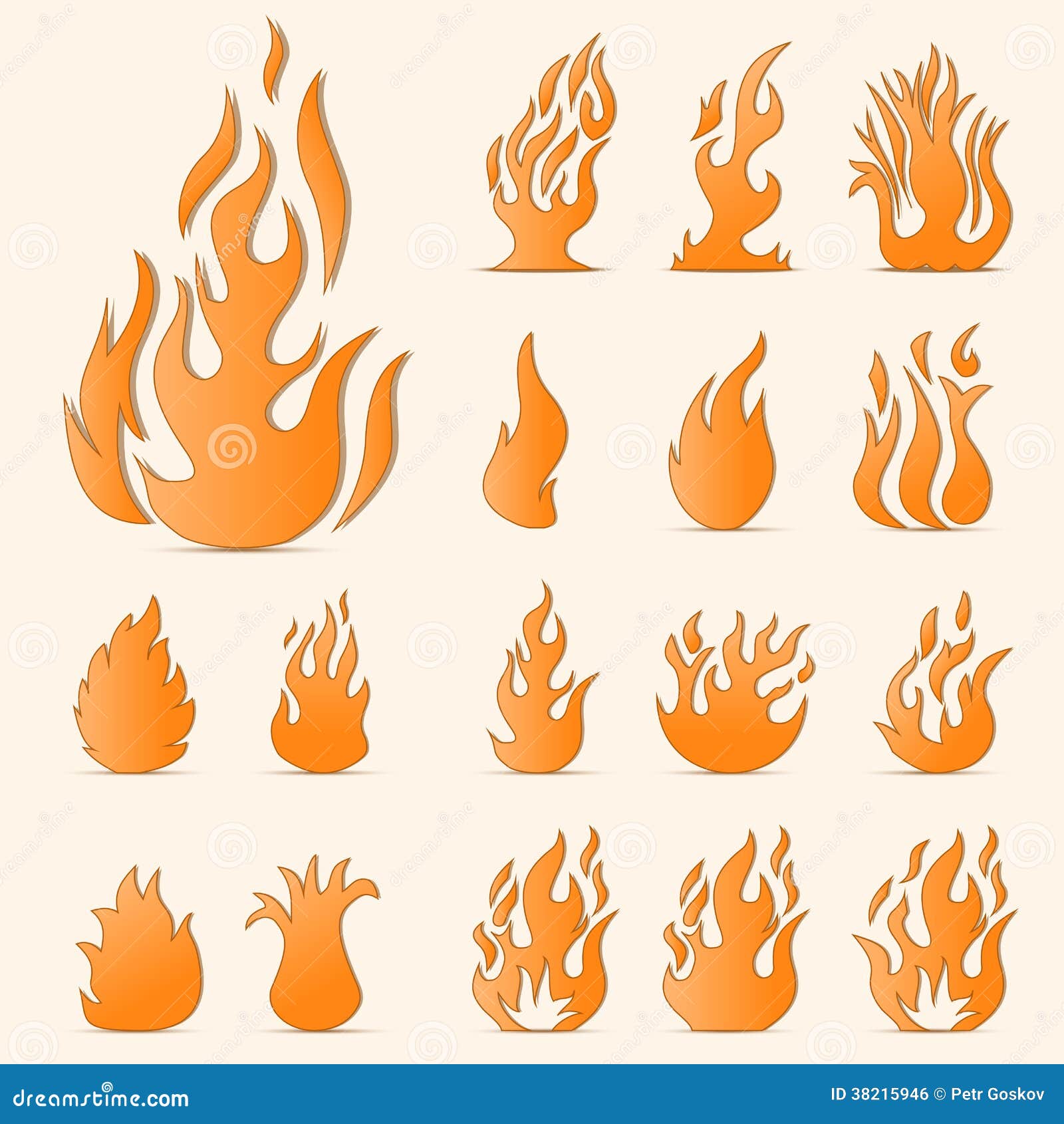 Fire flames. Collage. stock illustration. Illustration of design - 38215946