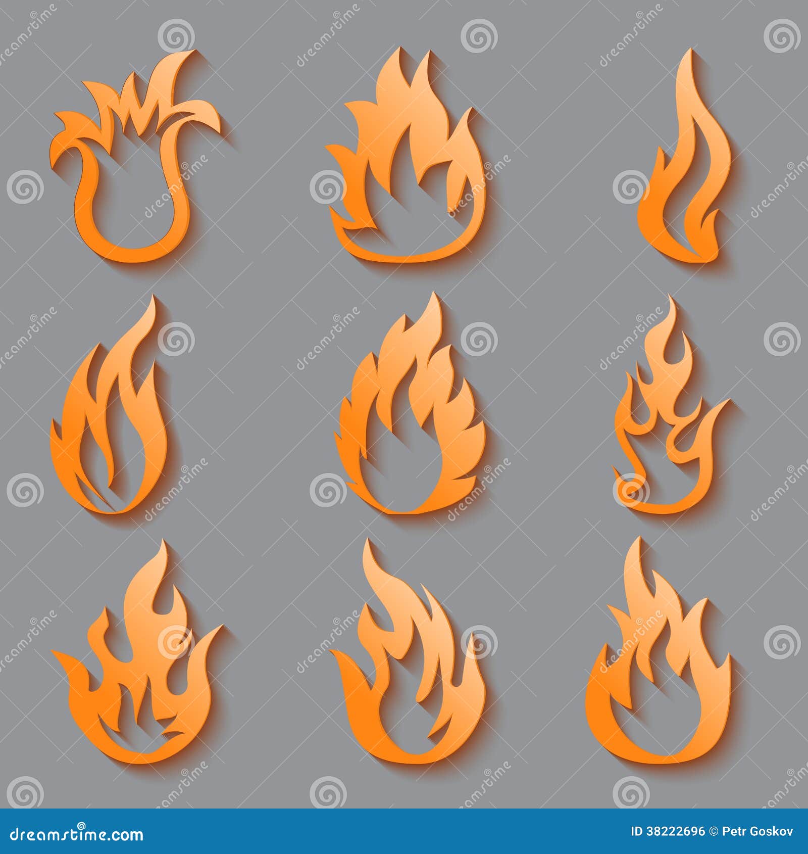 Fire flames. Collage. stock illustration. Illustration of fire - 38222696