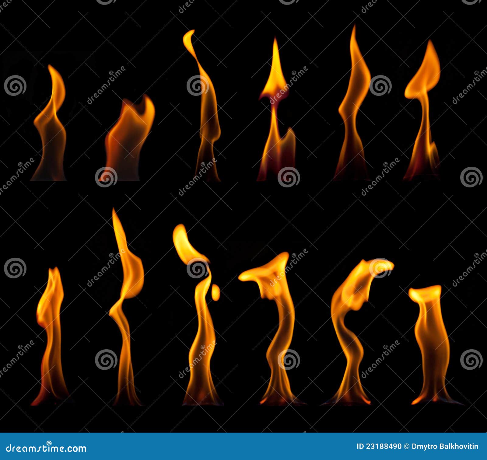 Fire flames collection stock photo. Image of bonfire - 23188490