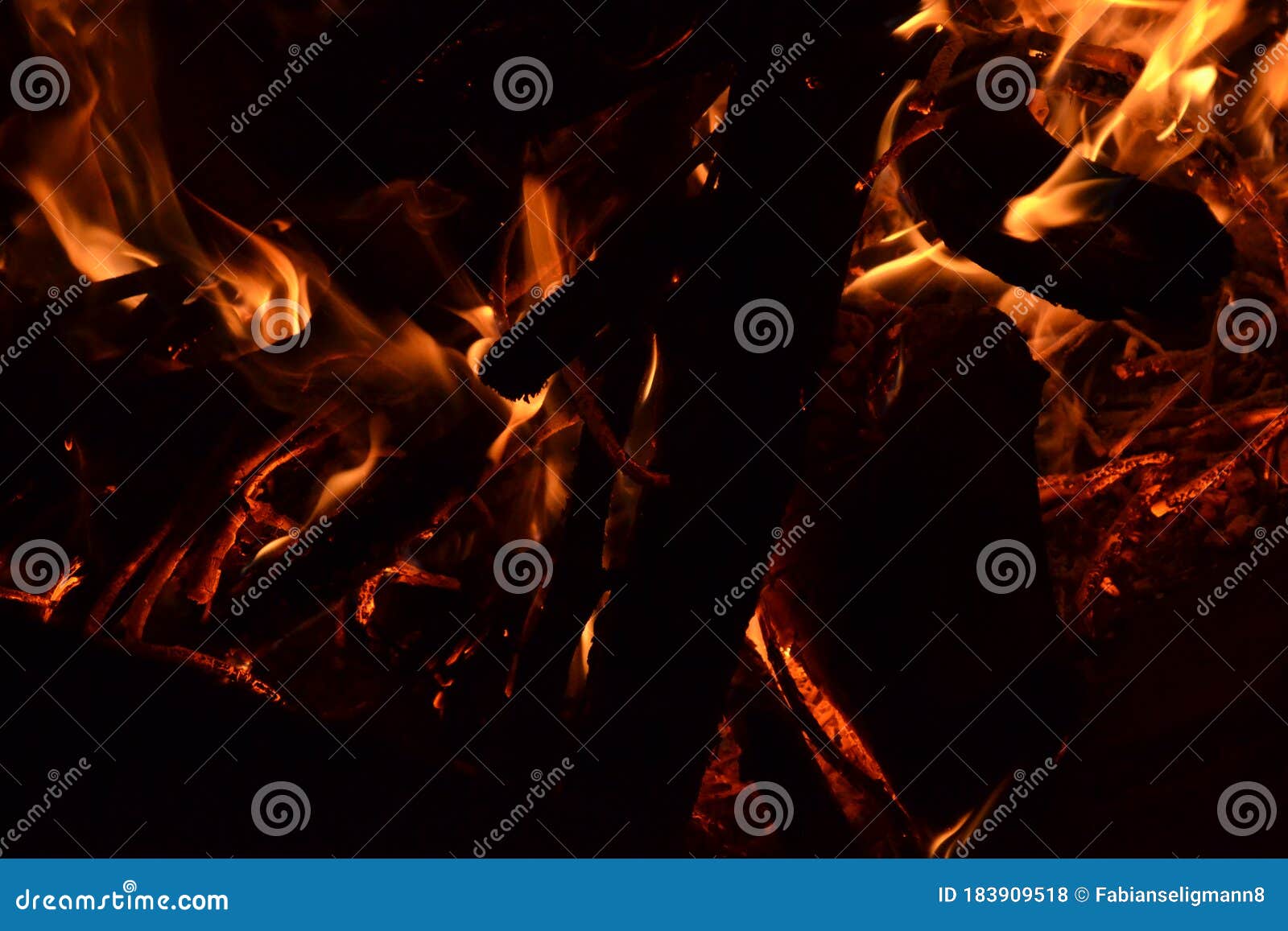 Fire Flames Dancing in the Wind Stock Photo - Image of fireside ...