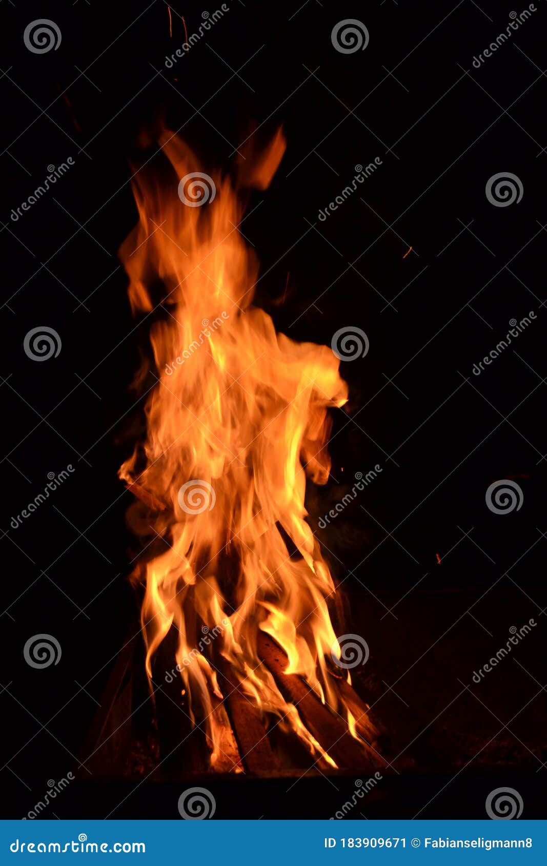 Fire Flames Dancing in the Wind Stock Image - Image of firefighter ...