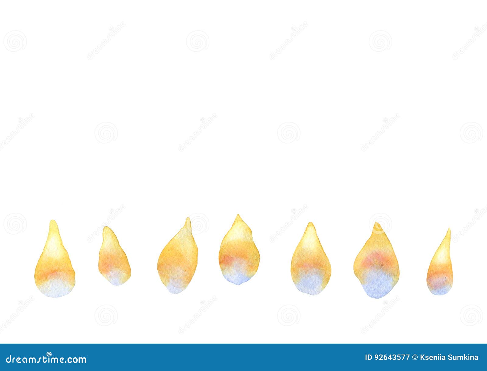 Fire Flames of Different Shapes Stock Illustration - Illustration of ...