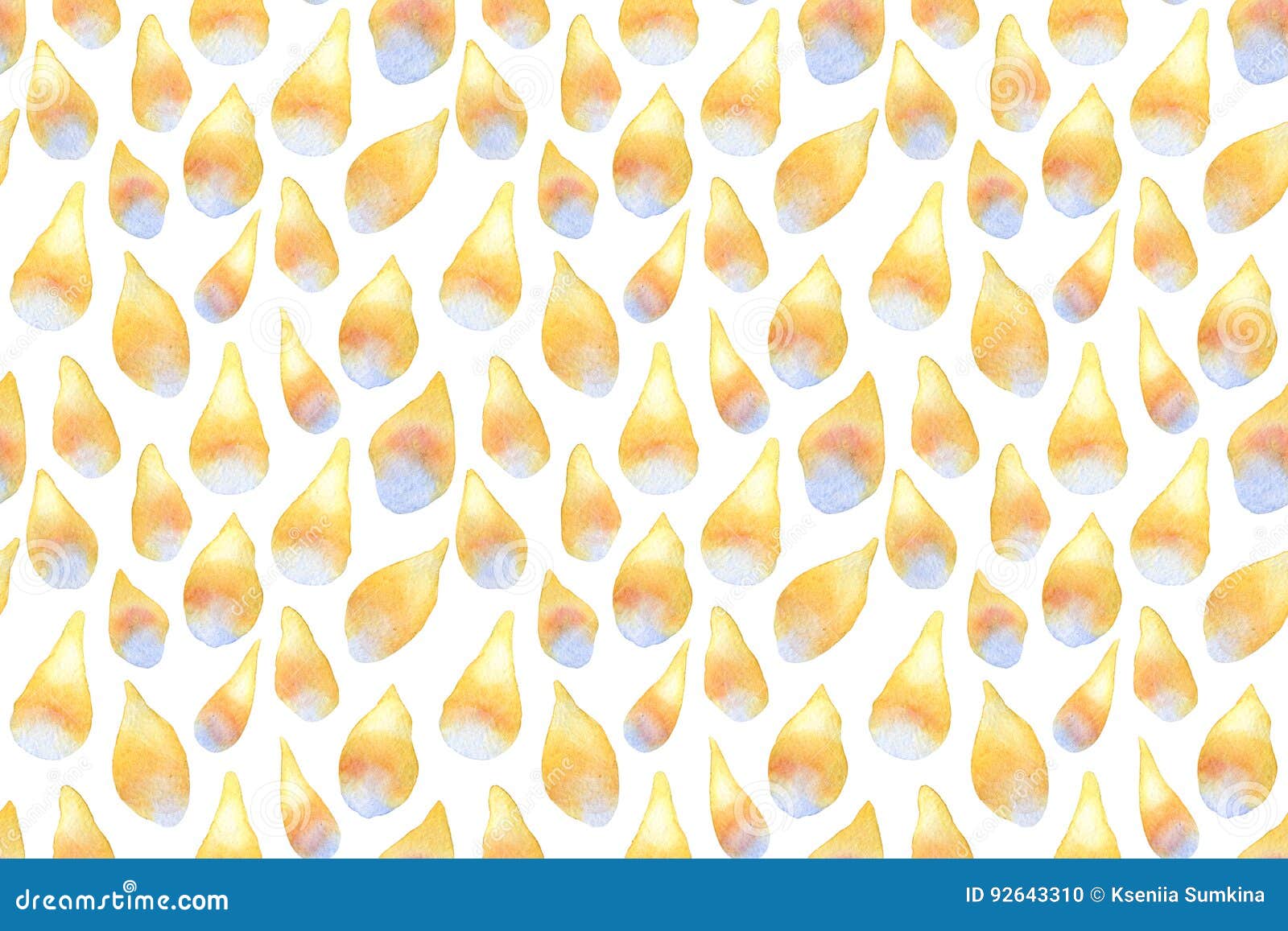 Fire Flames of Different Shapes on White Background. Seamless Pattern ...
