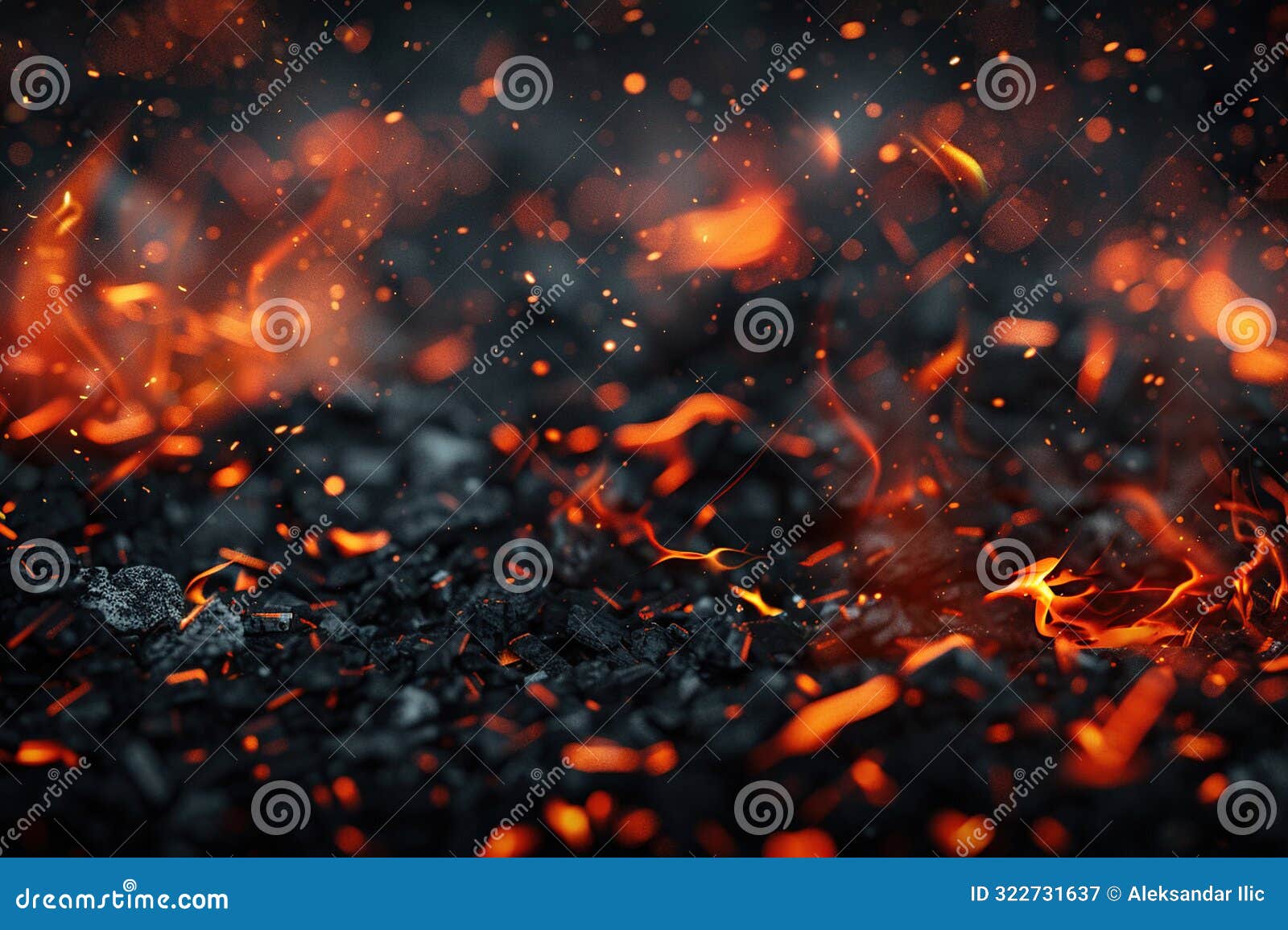 Fire, Flames, Embers, Smoke and Particles Background. Generative Ai ...