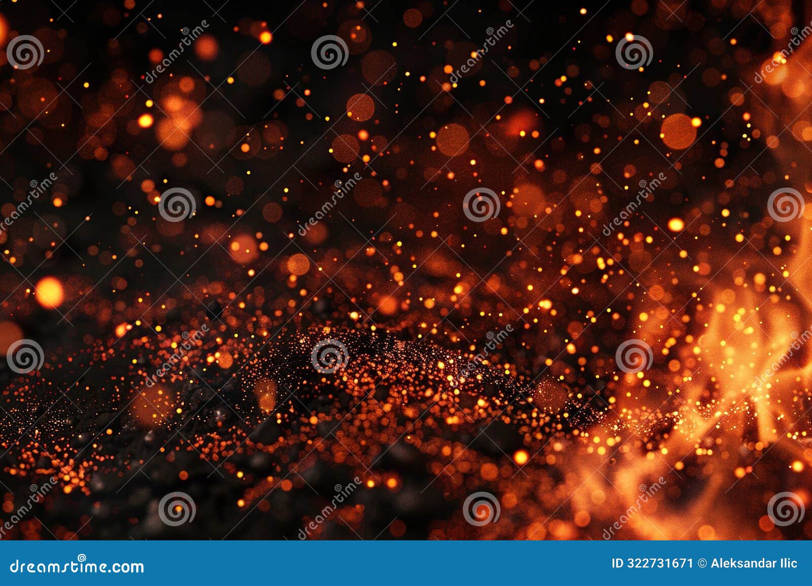Fire, Flames, Embers, Smoke and Particles Background. Generative Ai ...