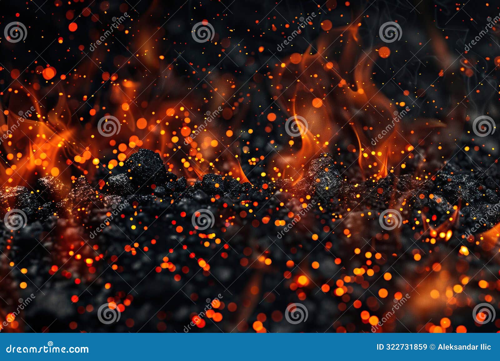 Fire, Flames, Embers, Smoke and Particles Background. Generative Ai ...
