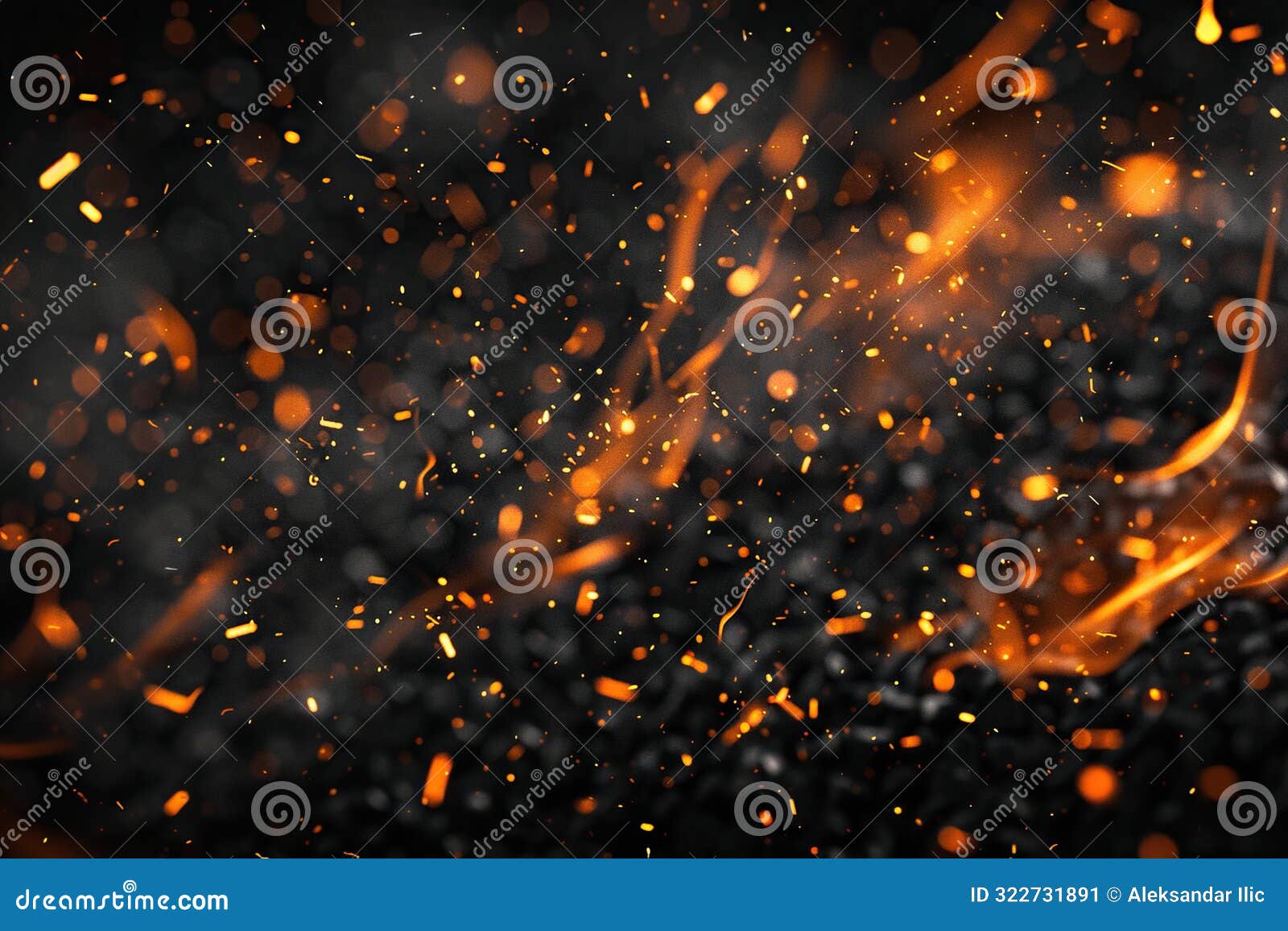 Fire, Flames, Embers, Smoke and Particles Background. Generative Ai ...
