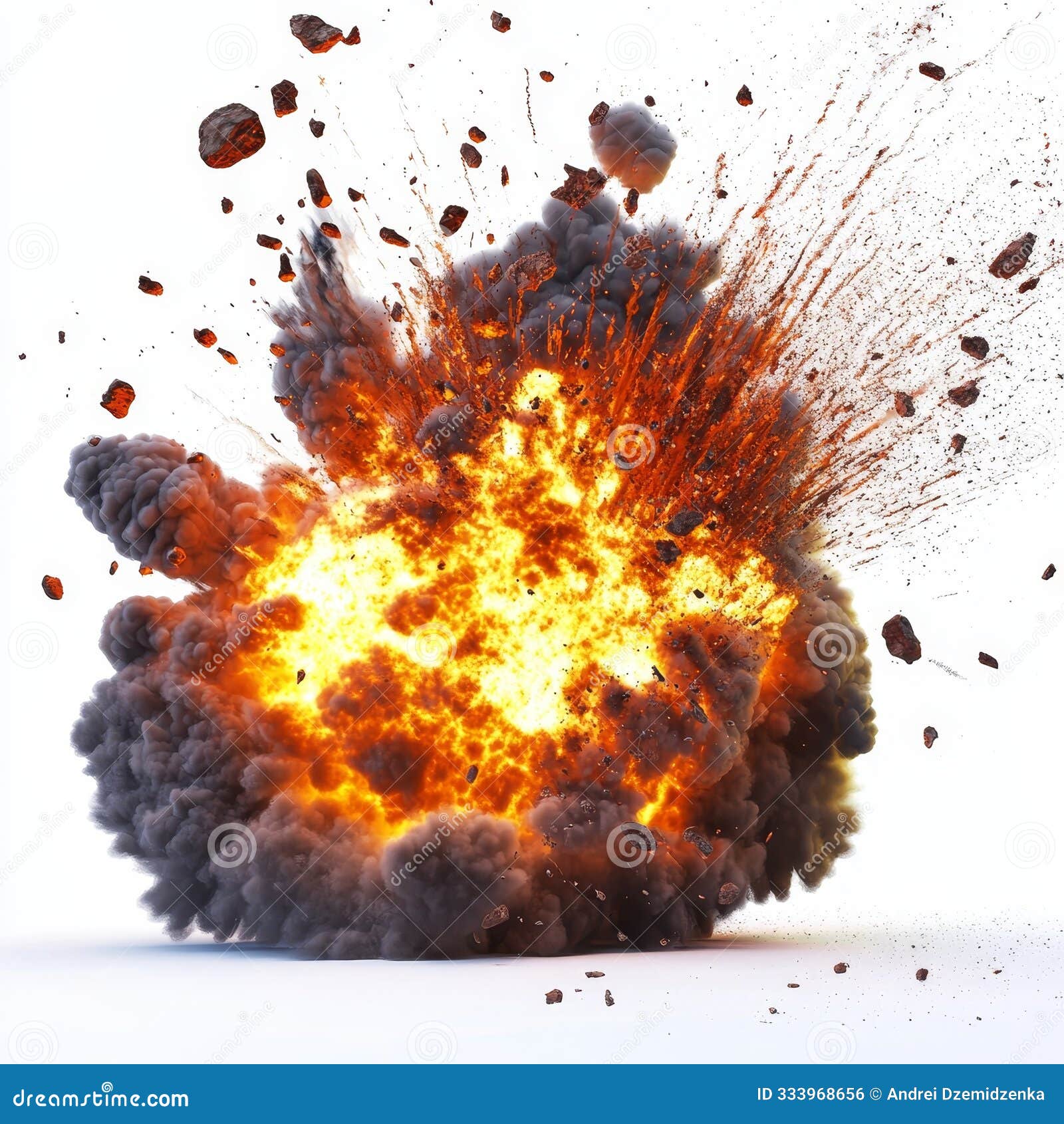 Fire and Flames in an Explosion with a Transparent Background Stock ...
