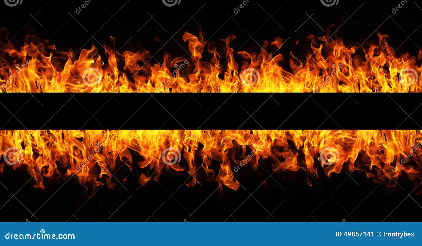 Fire Flames On A Black Background. Abstract Fiery Texture. Realistic ...
