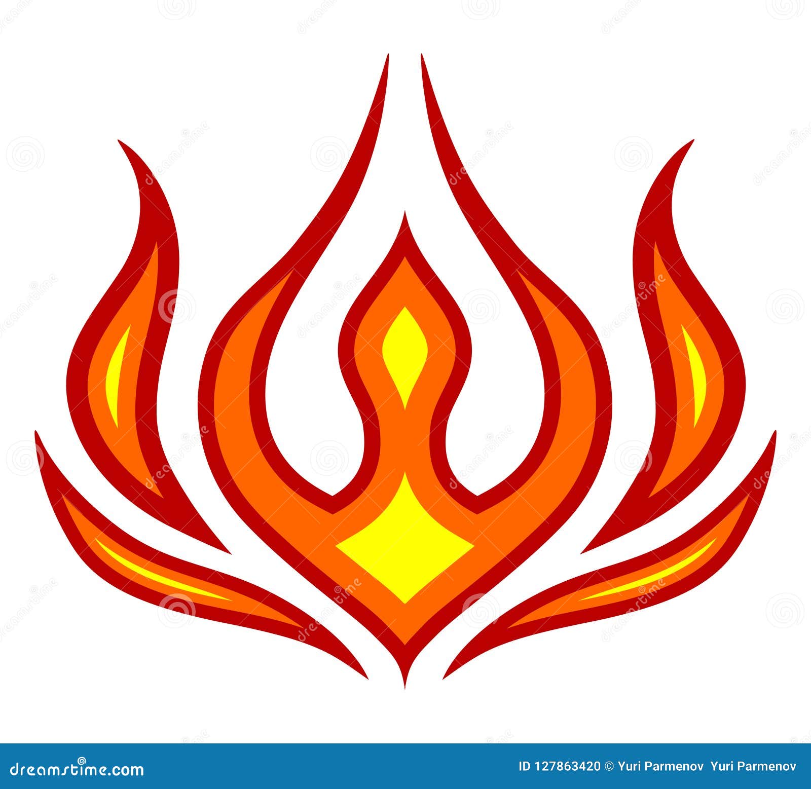 Fire Flames Icon. Flammable Warning Sign Stock Vector - Illustration of ...