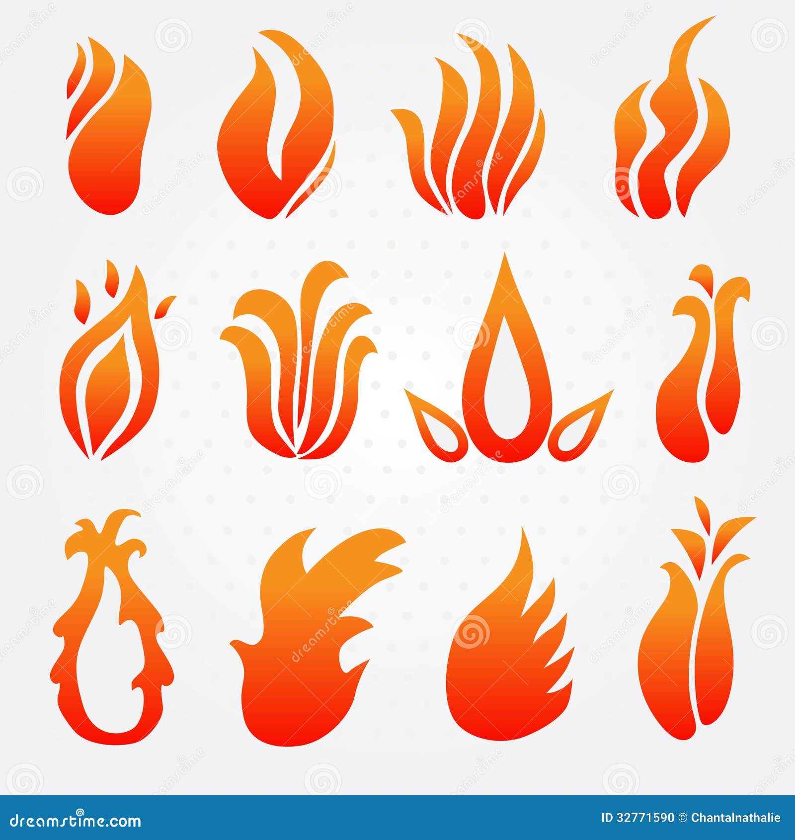 Flames Icons. Flame Silhouettes. Black Firing Icons, Warning Symbols ...