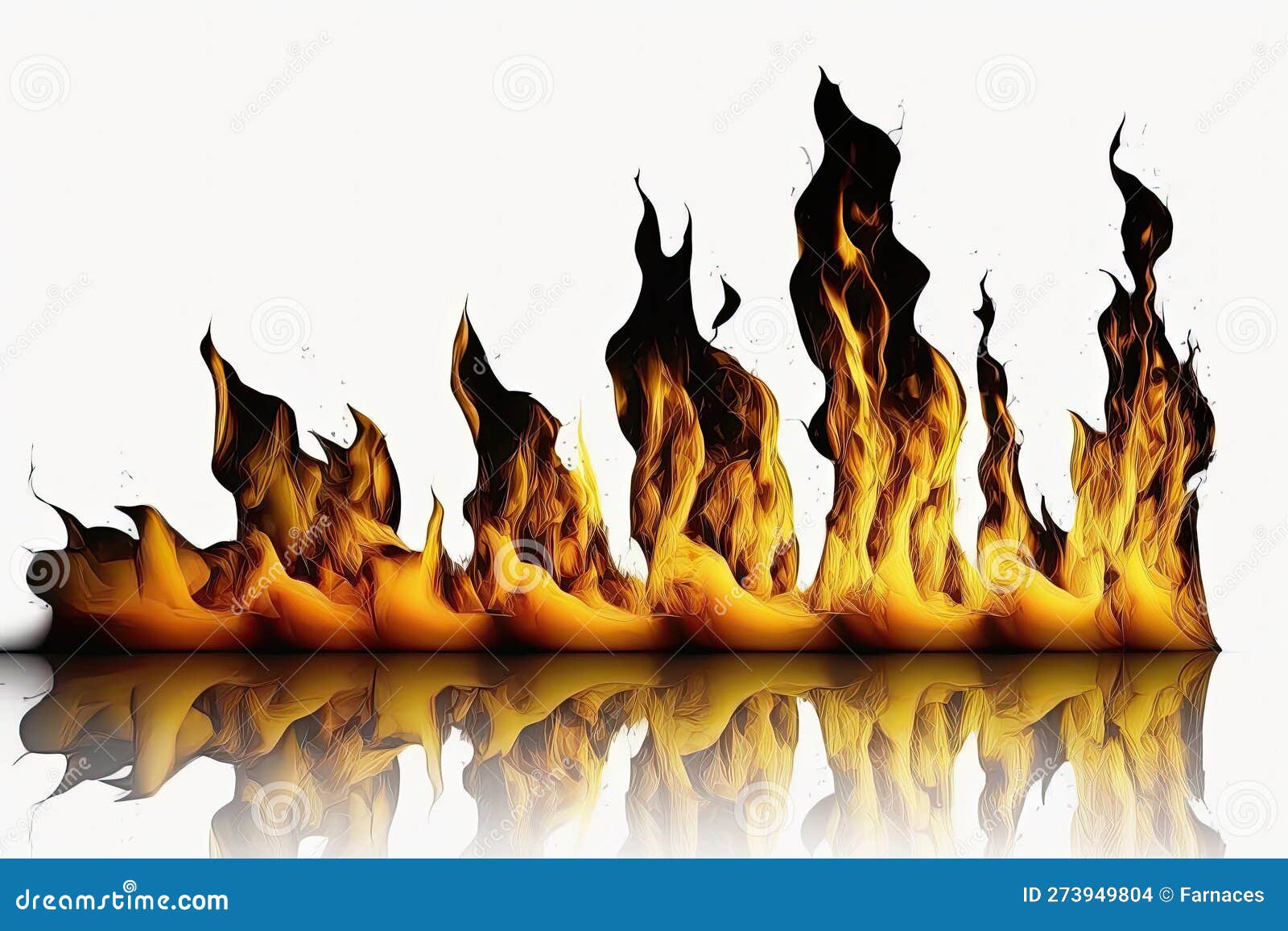 Fire flames illustration stock illustration. Illustration of campfire ...