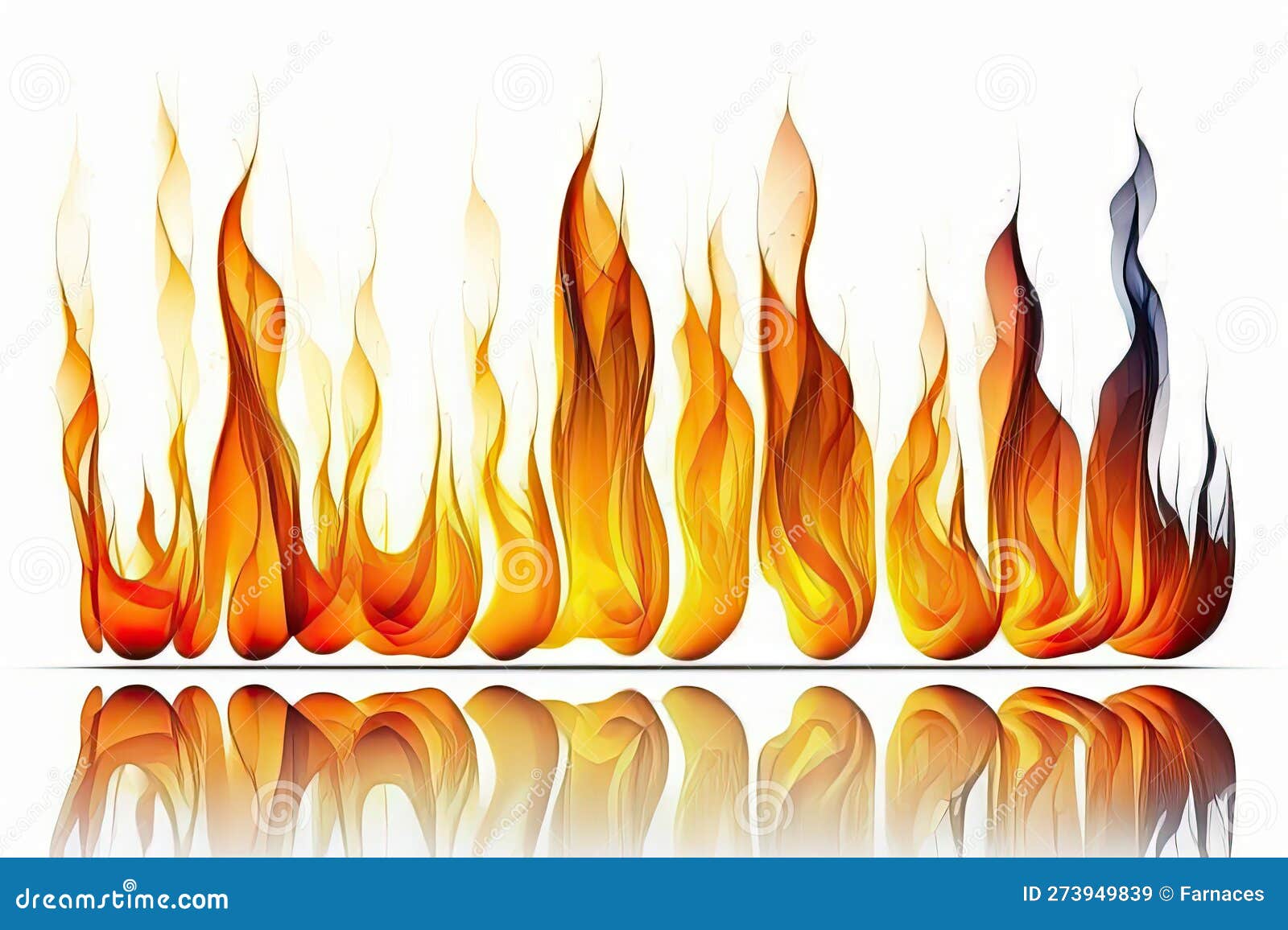 Fire flames illustration stock illustration. Illustration of blazing ...
