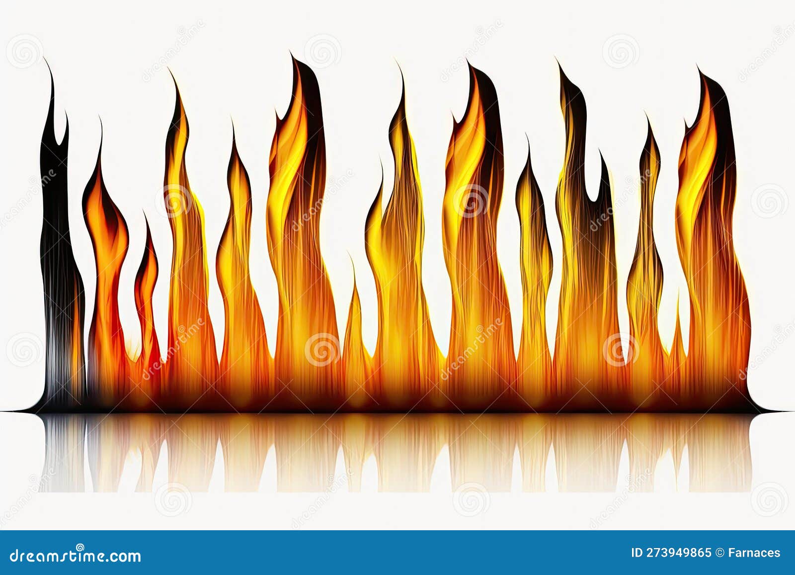 Fire flames illustration stock illustration. Illustration of bonfire ...