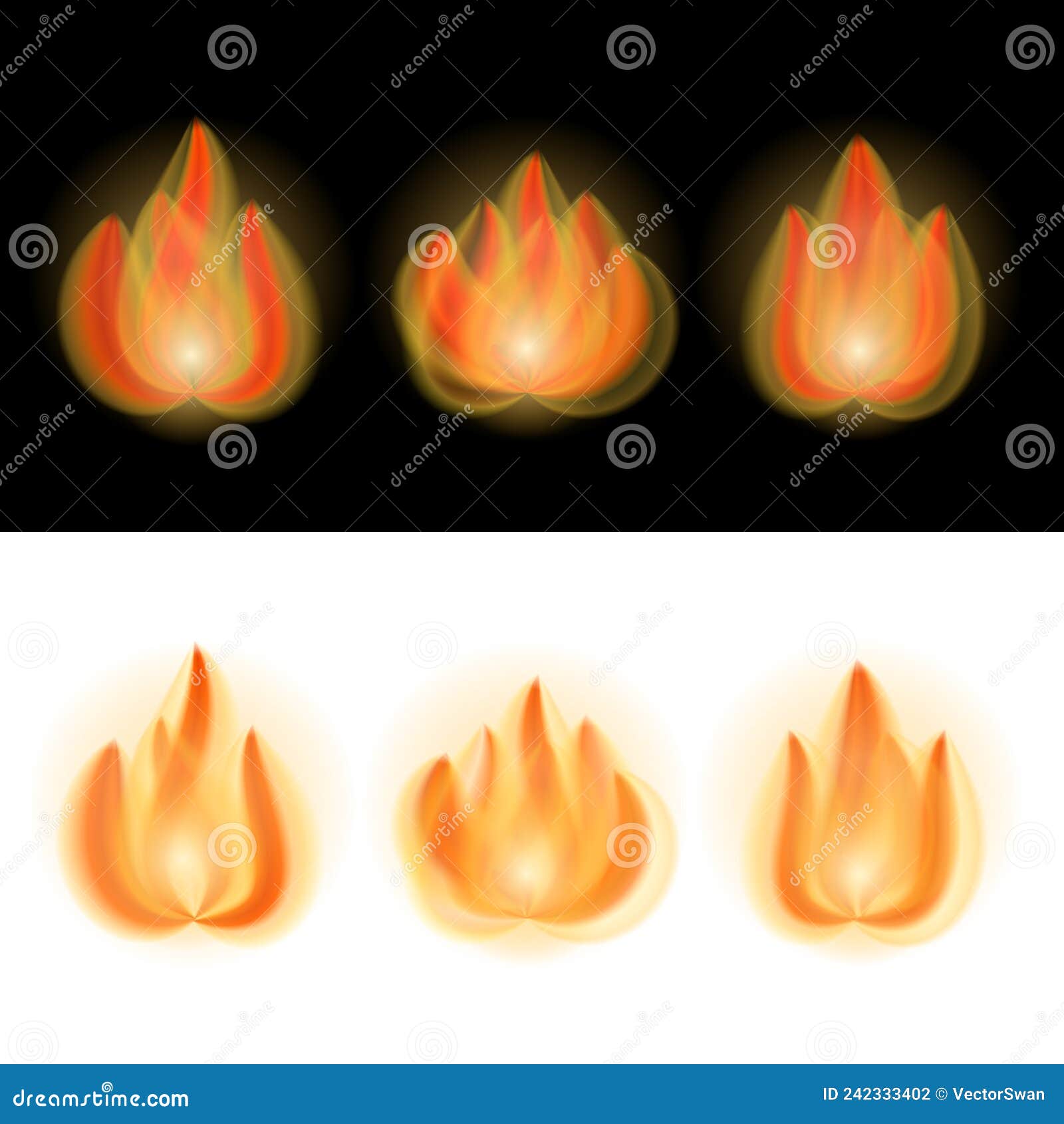 Fire Flames stock vector. Illustration of campfire, opacity - 242333402