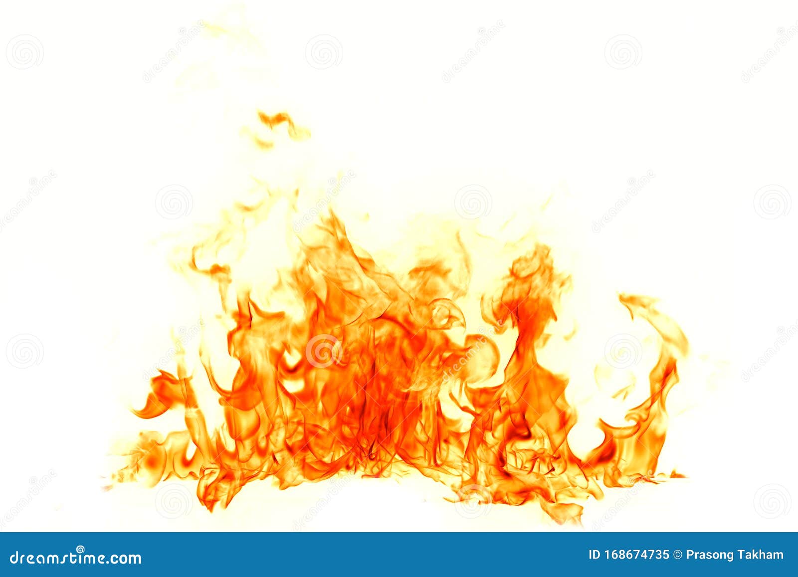 Fire Flames On A Black Background. Abstract Fiery Texture. Realistic ...
