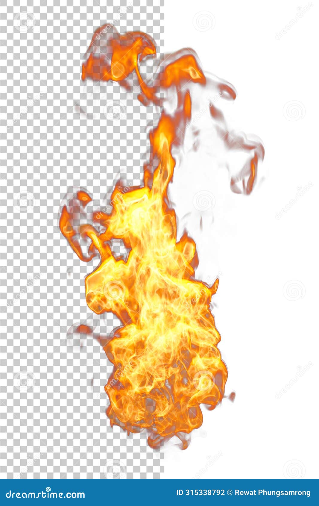 Fire Flames Looped on Transparency Background Stock Photo - Image of ...