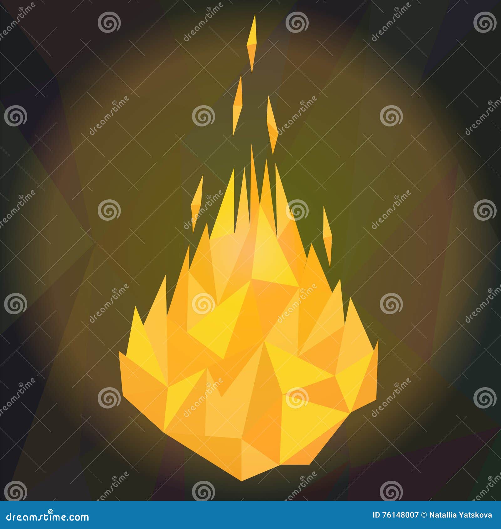 Fire flames low poly stock vector. Illustration of inferno - 76148007