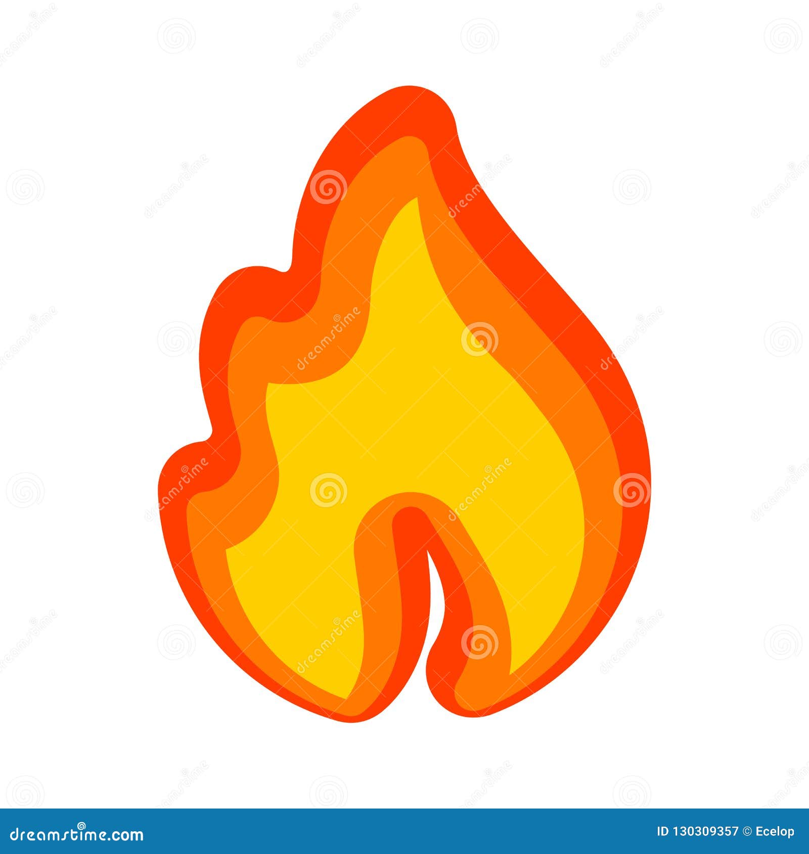 Fire Flames, Red Yellow Art New Icon Stock Vector - Illustration of ...