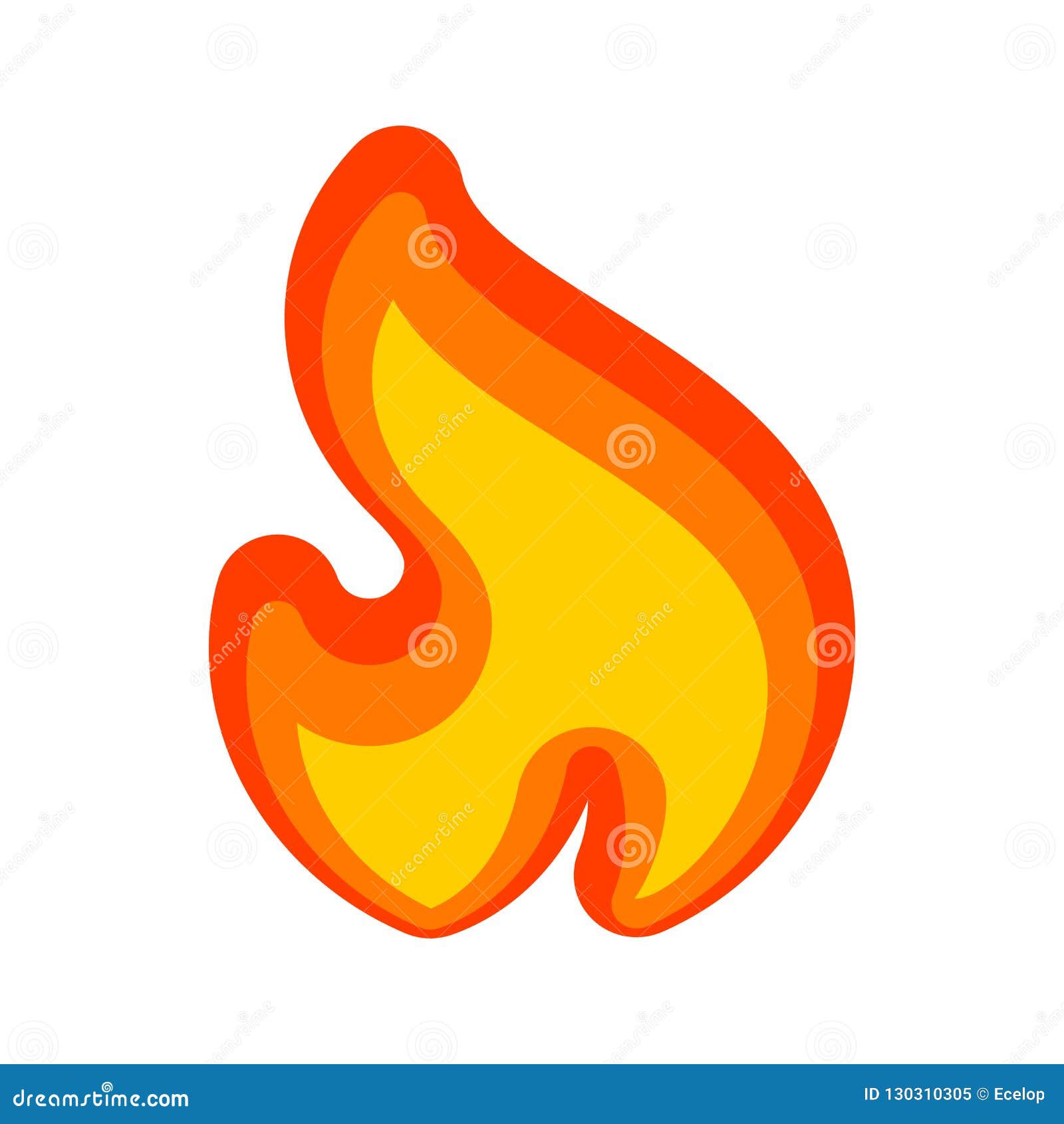 Fire Flames, Red Yellow Art New Icon Stock Vector - Illustration of ...