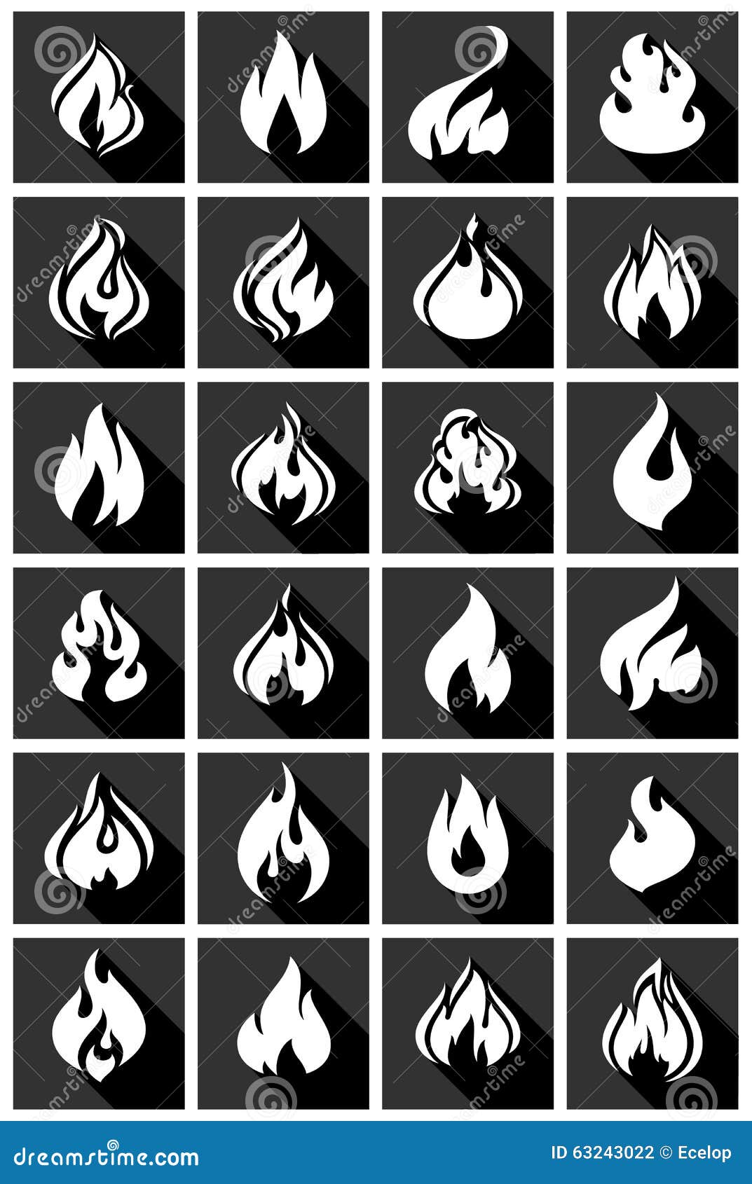 Fire flames stock vector. Illustration of flat, fireball - 63243022