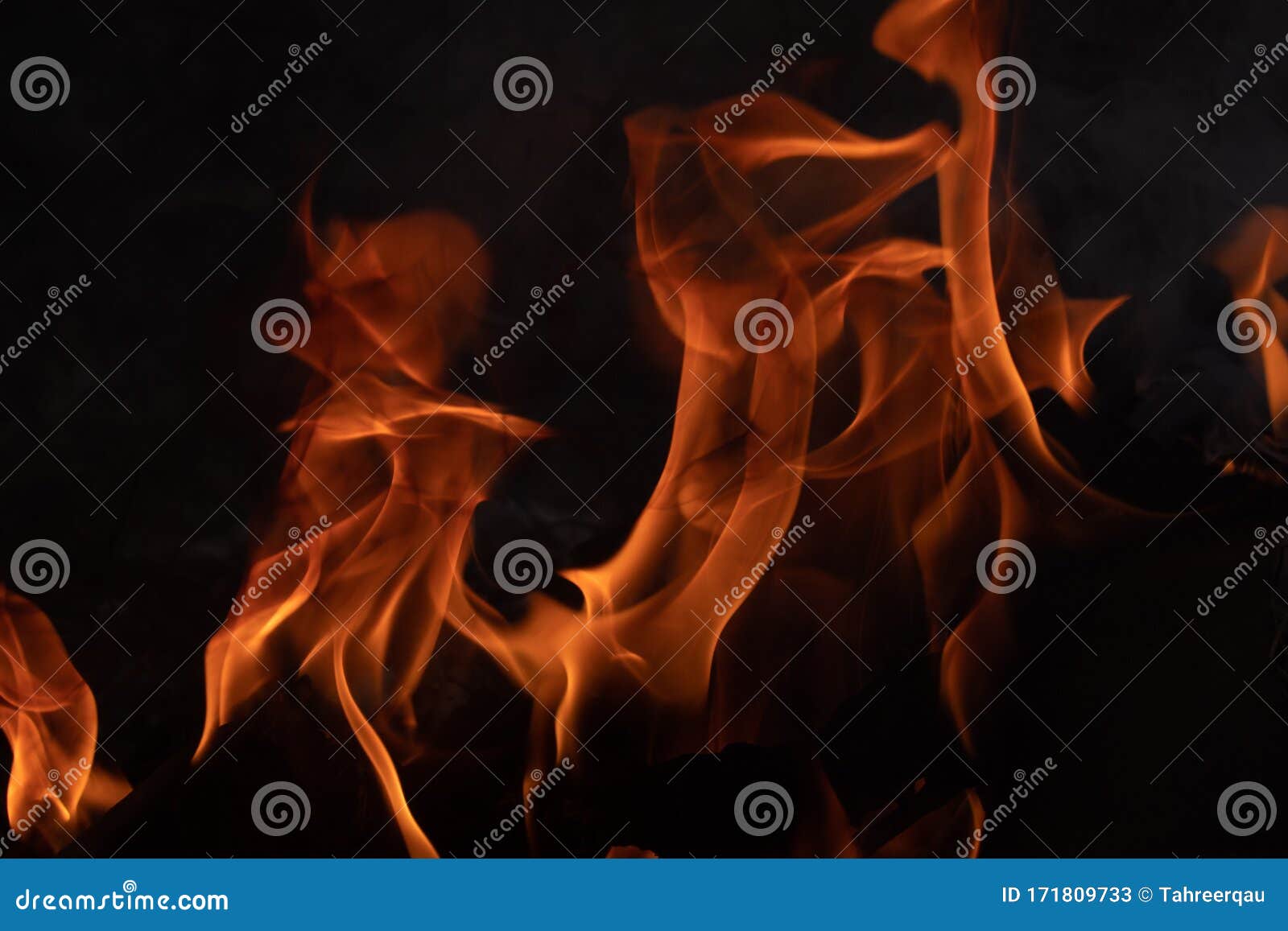 Fire Flames And The Smoke Background Royalty-Free Stock Photo ...