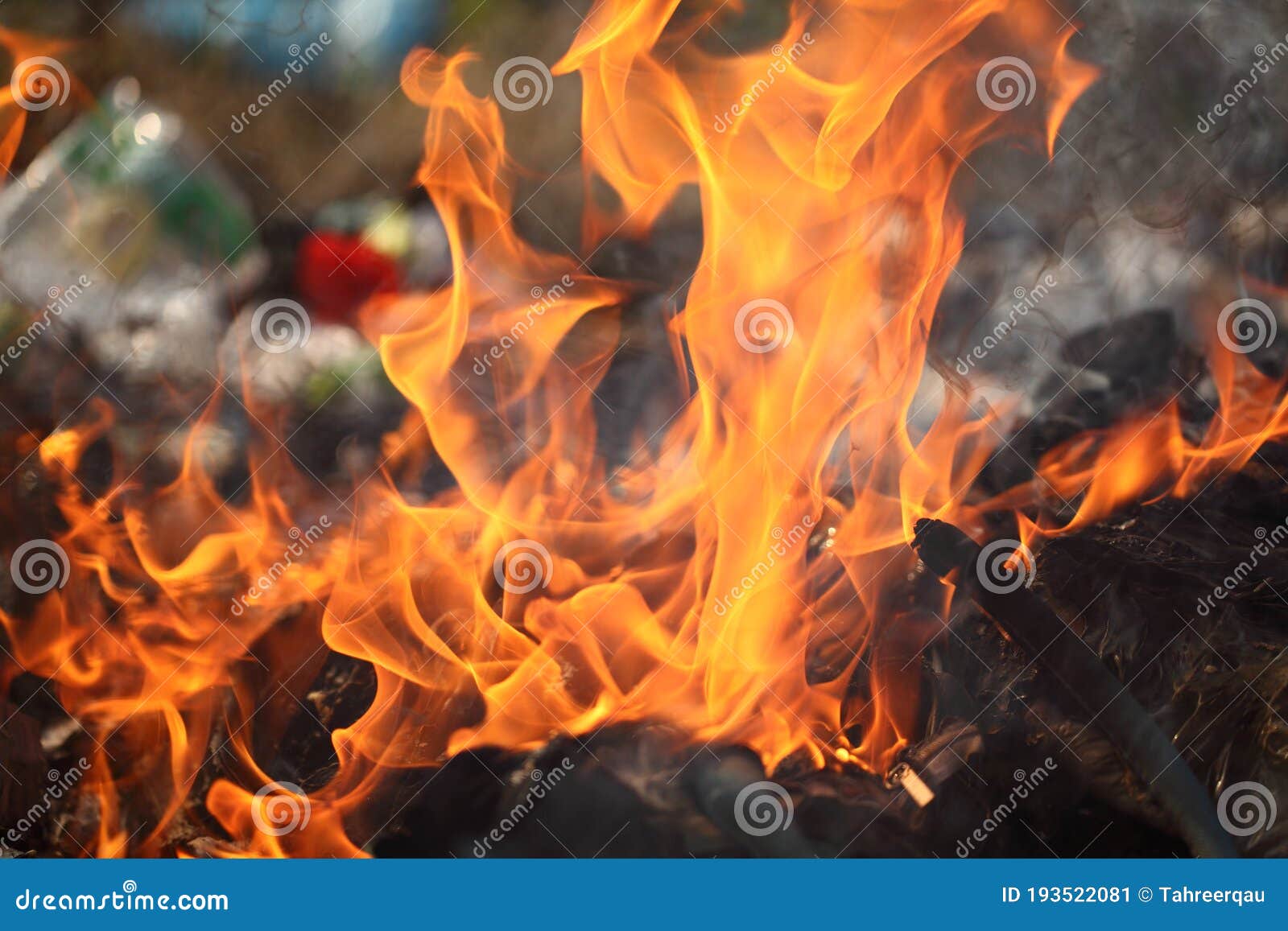 Fire flames and smoke stock image. Image of smoke, cooking - 193522081