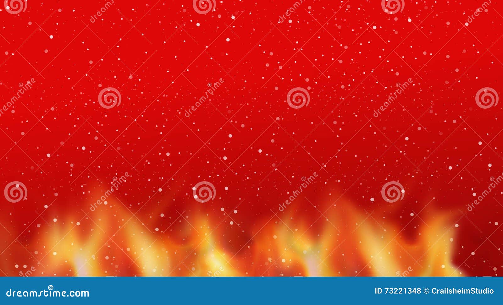 Fire Flames Snowflakes Hot Red Background Stock Illustration ...