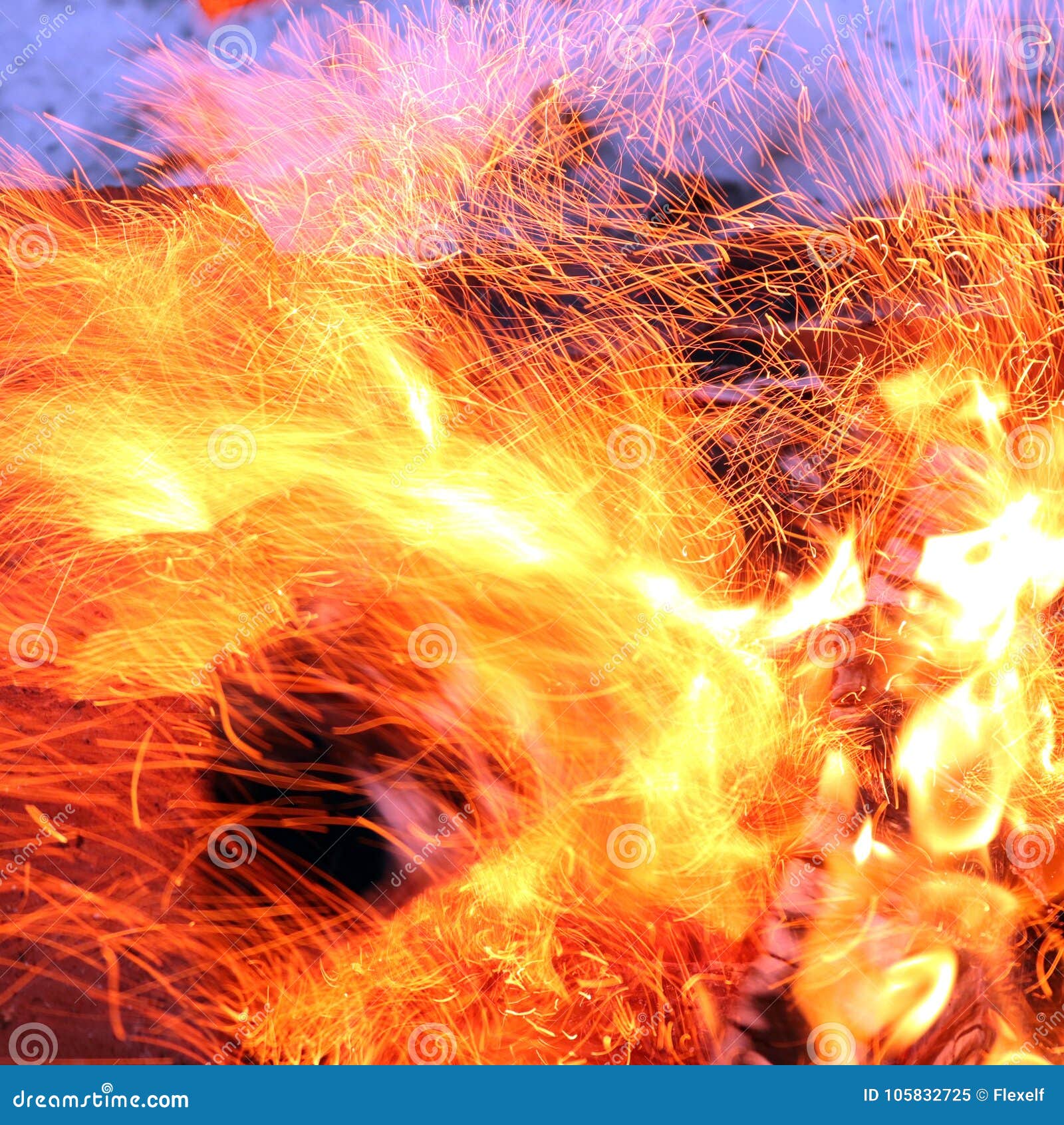 The fire flames. stock image. Image of light, burn, warm - 105832725