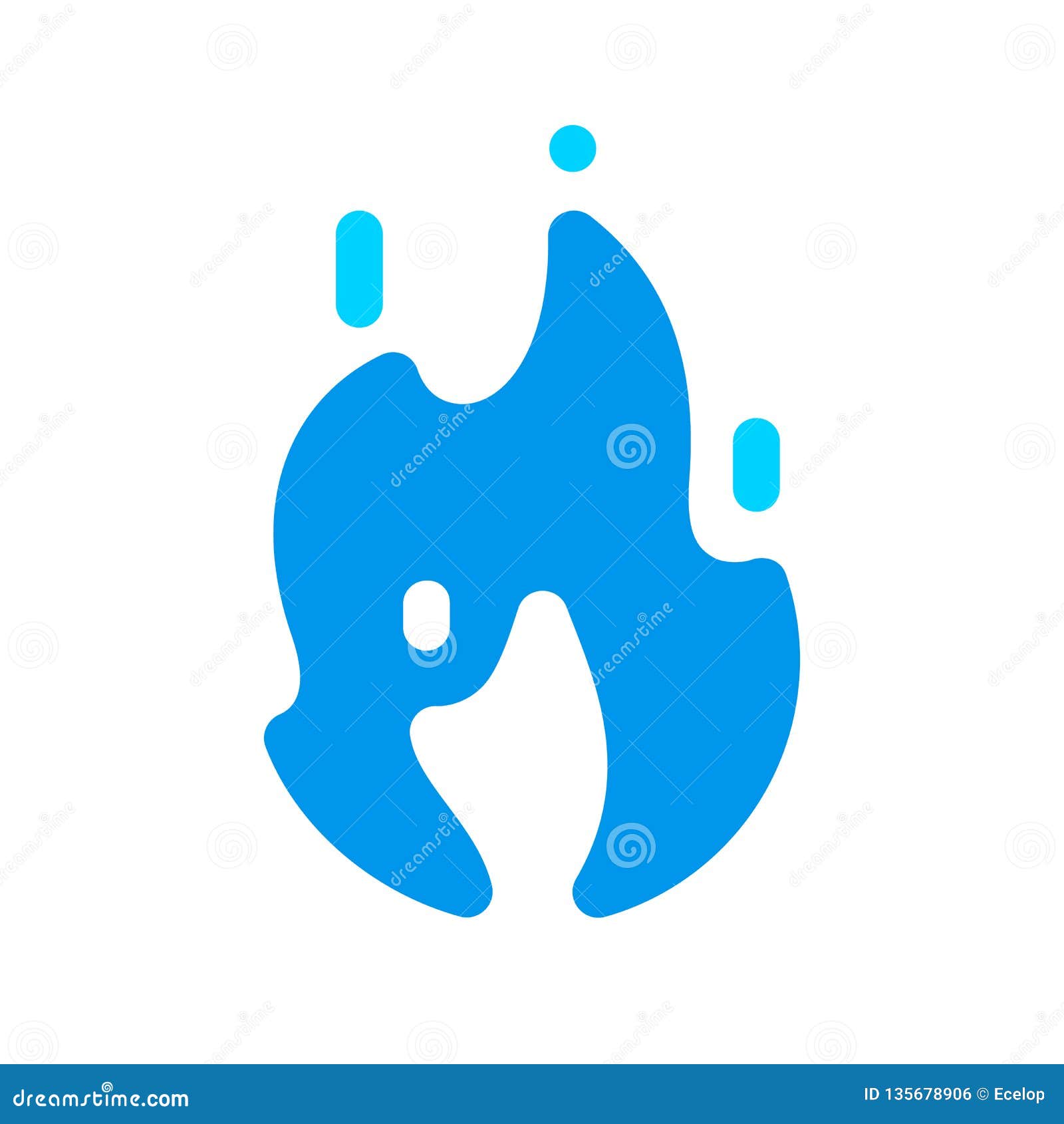 Fire Flames with Sparks New Blue Icon Stock Vector - Illustration of ...