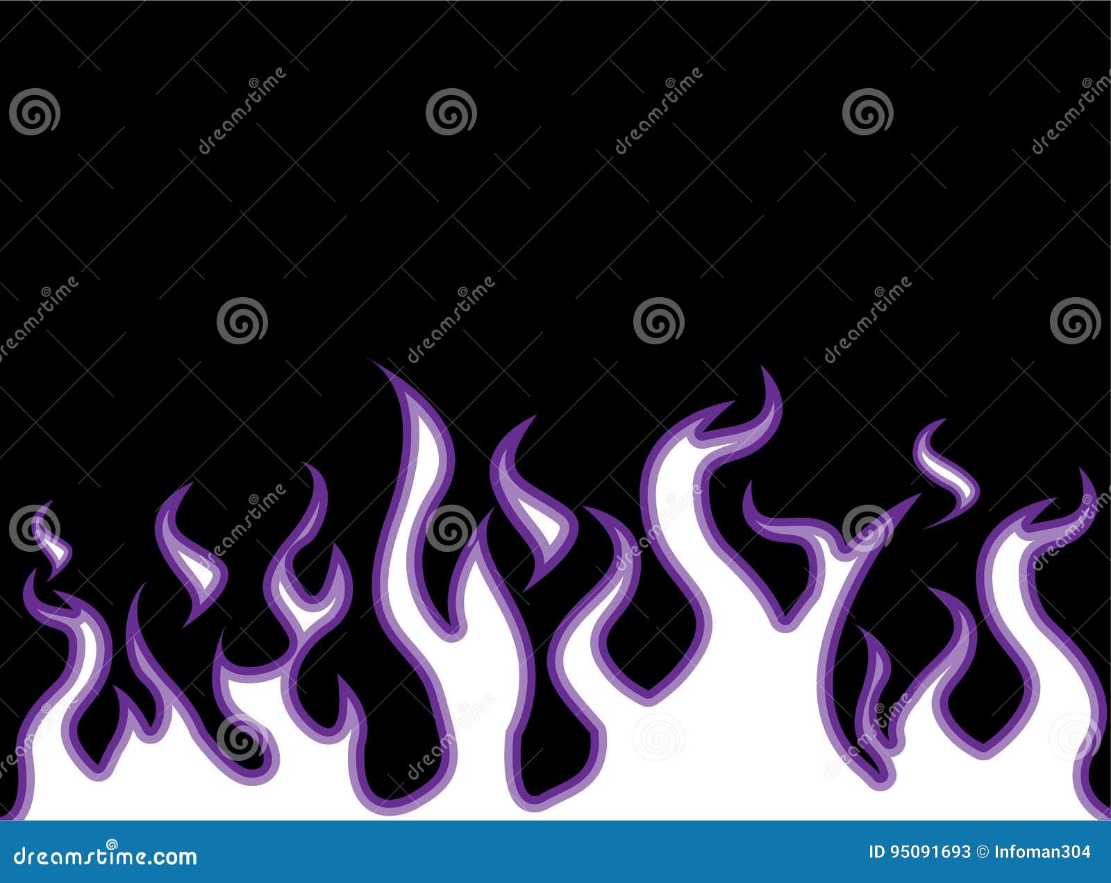 Fire Flames Style Carton Violet Stock Vector - Illustration of ...