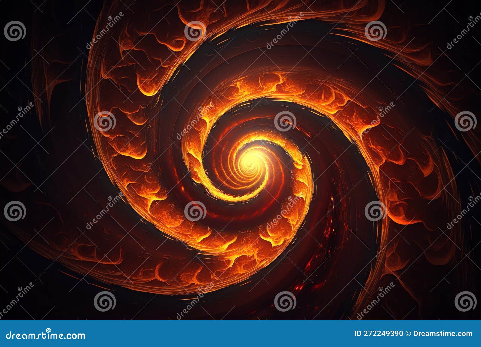 Fire Flames Swirl on Black Background. Flames of Fire Dark Background ...