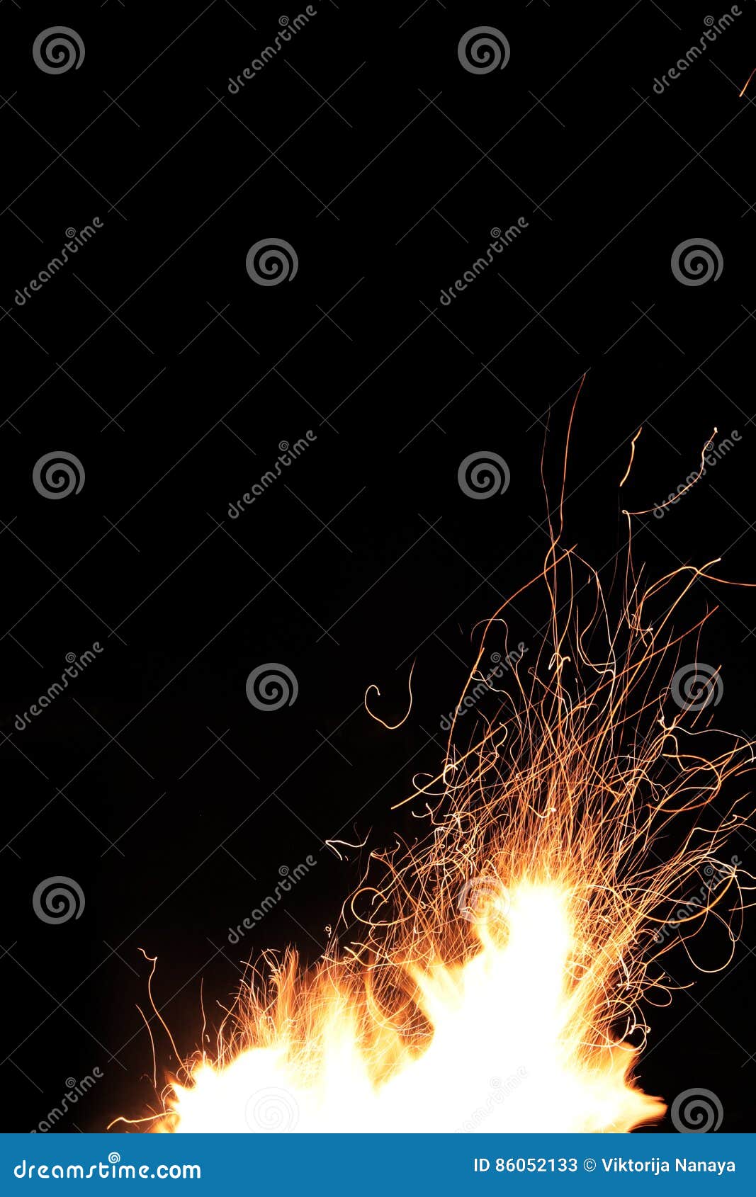 Fire Flames Track on a Black Background Stock Image - Image of line ...