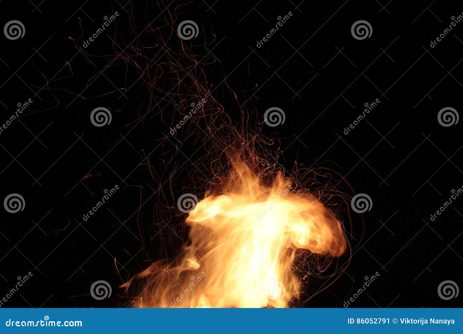 Fire Flames Track on a Black Background Stock Image - Image of spark ...