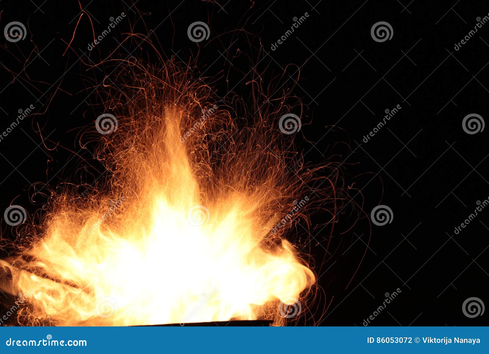 Fire Flames Track on a Black Background Stock Illustration ...