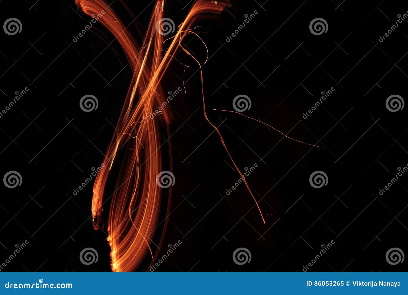 Fire Flames Track on a Black Background Stock Image - Image of result ...