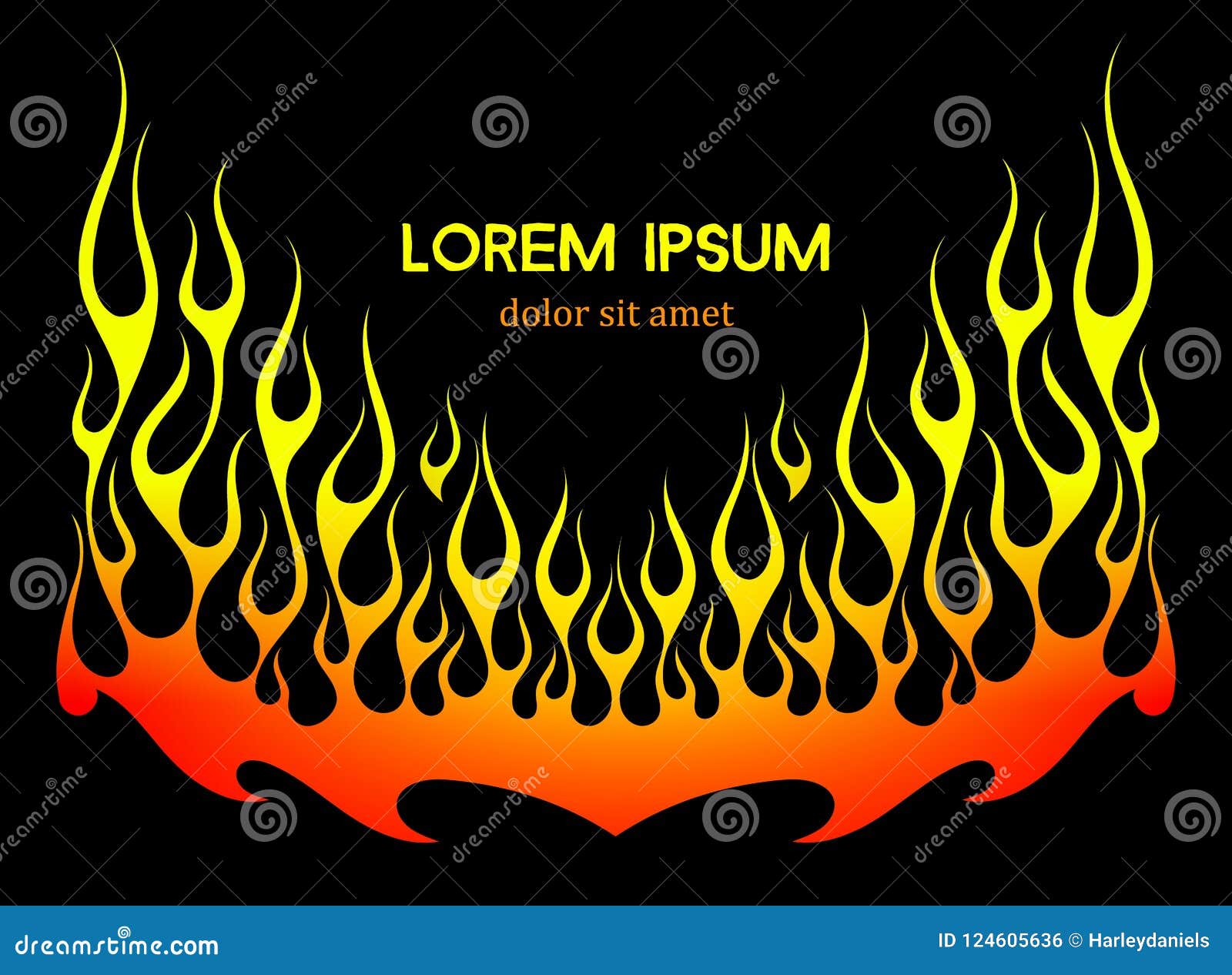 Fire Flames Vector Background Element Stock Vector - Illustration of ...