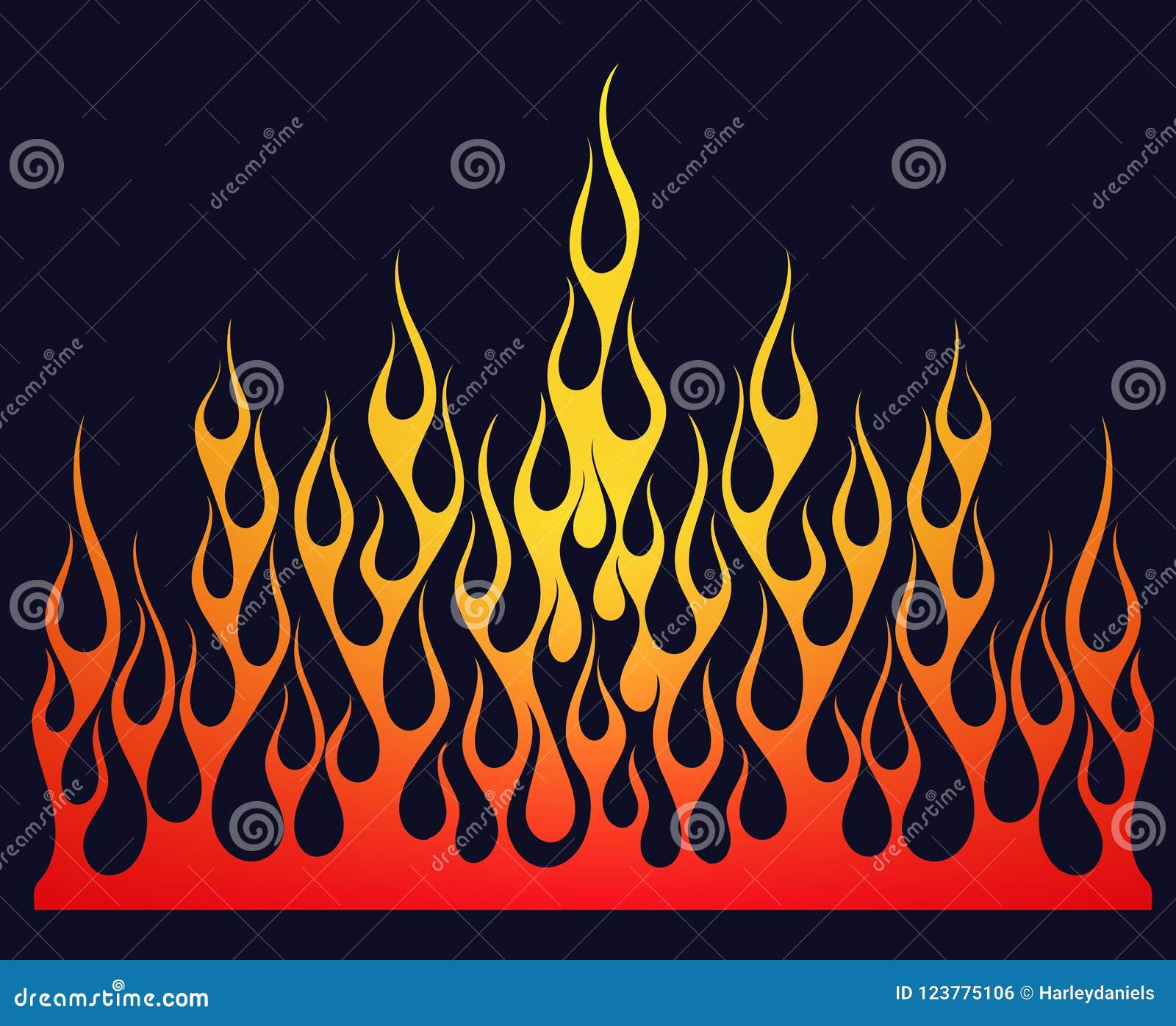 Fire flames vector element stock vector. Illustration of classic ...