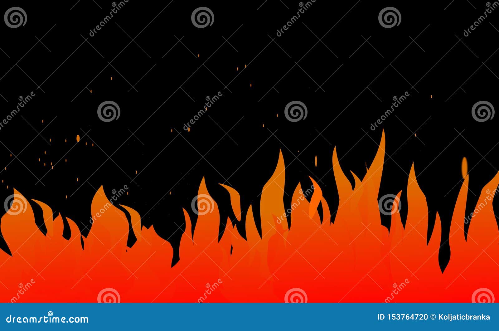 Fire, Flames Web Site Header Stock Vector - Illustration of avatars ...