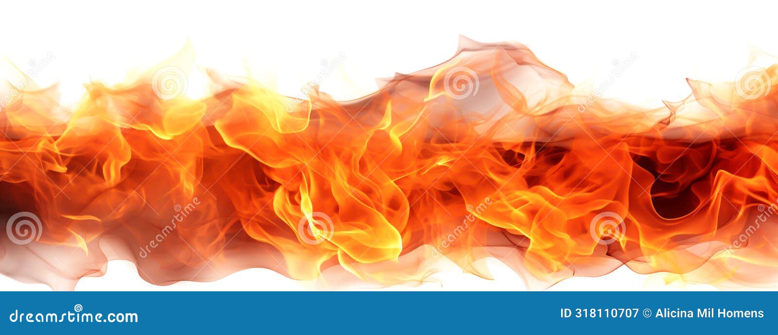 Fire Flames on White Background Stock Illustration - Illustration of ...