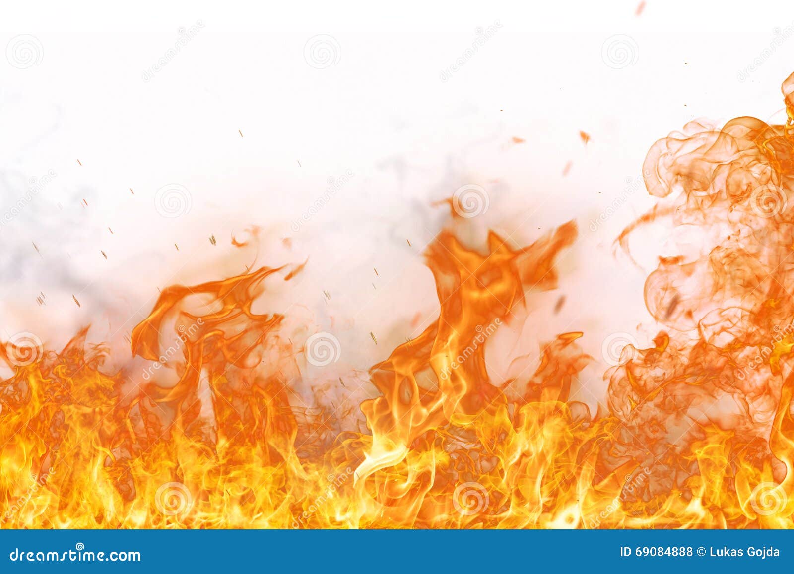 Fire Flames on White Background Stock Photo - Image of close, heat ...
