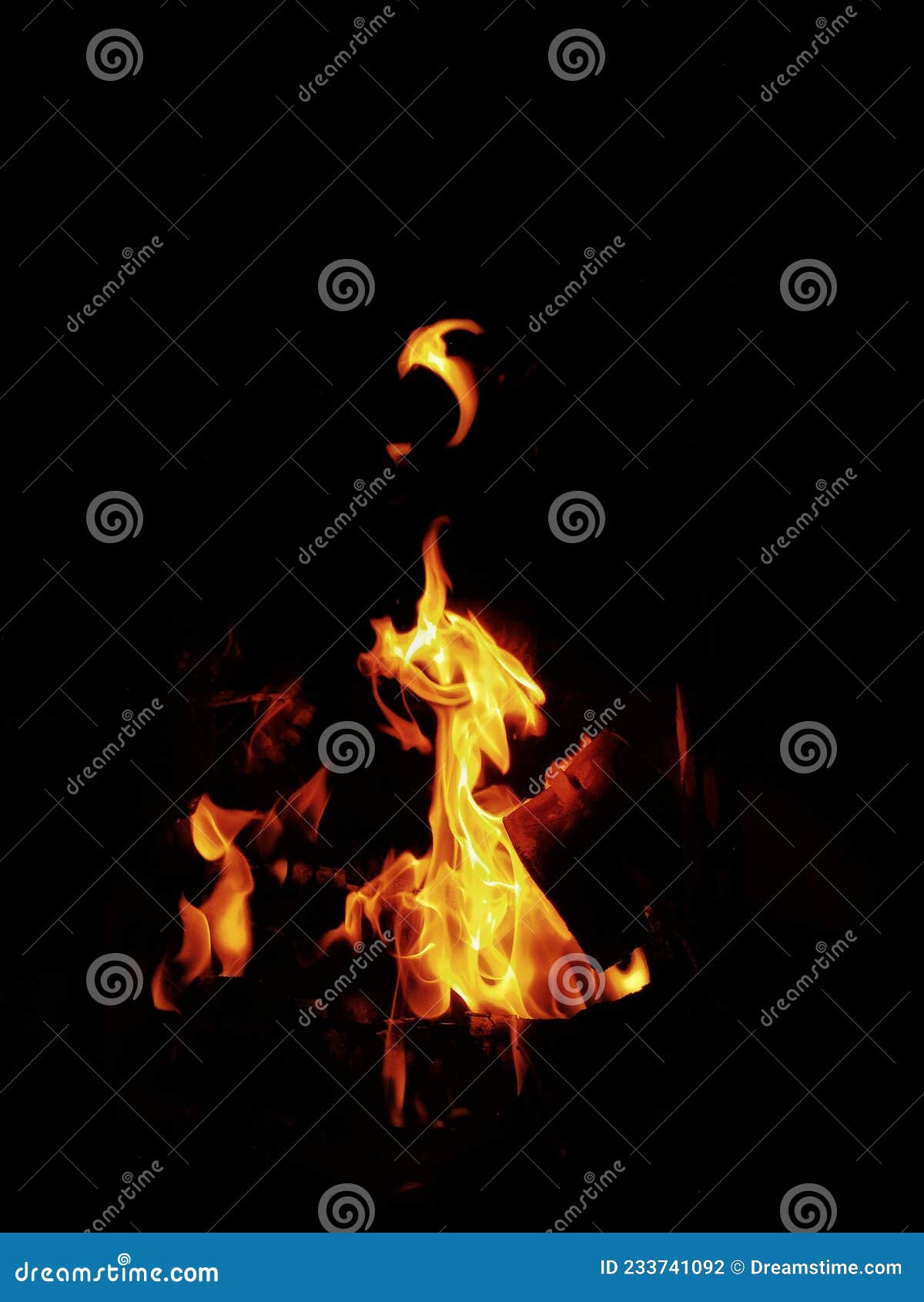 Fire Flames Orange and Yellow Stock Photo - Image of flame, bonfire ...