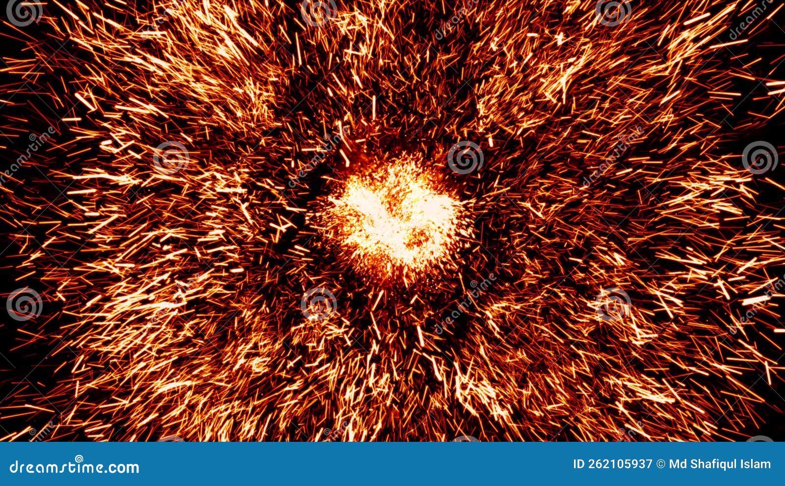 Fire Flamethrower Isolated on Black Background Stock Illustration ...